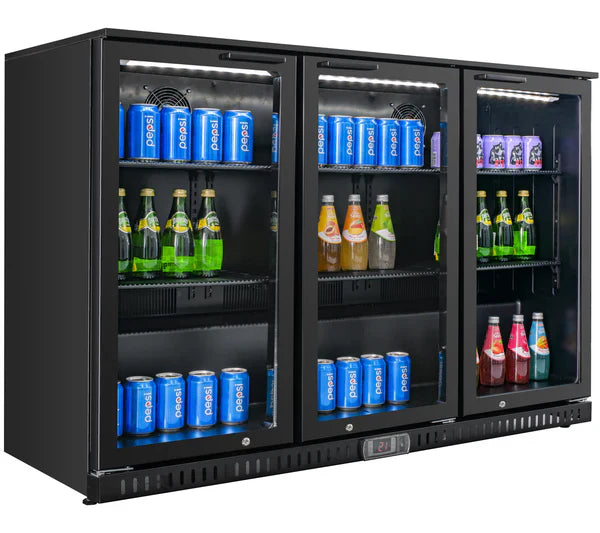 WindChill LG-330H 54" Wide Swing Triple Glass Door Back Bar Cooler – Maple Leaf Restaurant Equipment
