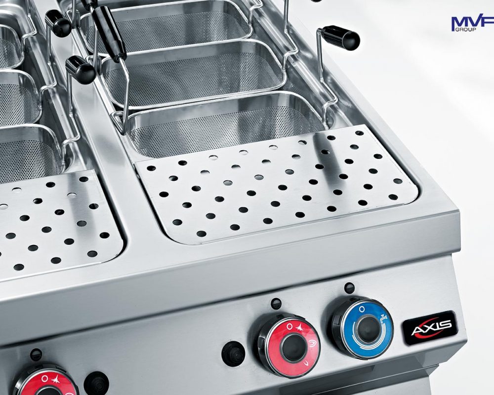 Axis AX-GPC-2 Natural Gas/Propane Double Tank Pasta Cooker-100,000 BTU ...