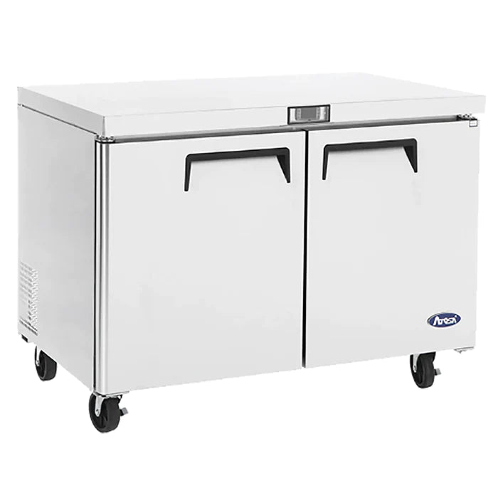 Atosa MGF36FGR Undercounter 36" Double Door Freezer Work Table – Maple ...