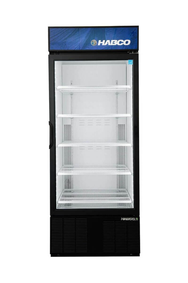 Habco ESM28HC 30" Single Glass Door Merchandising Refrigerator – Maple ...
