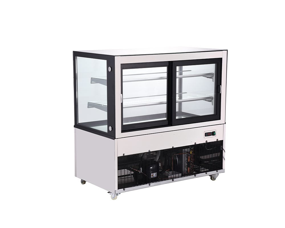 Kool-It KBF-60 2 Tier 59" Flat Glass Refrigerated Pastry Display Case – Maple Leaf Restaurant ...