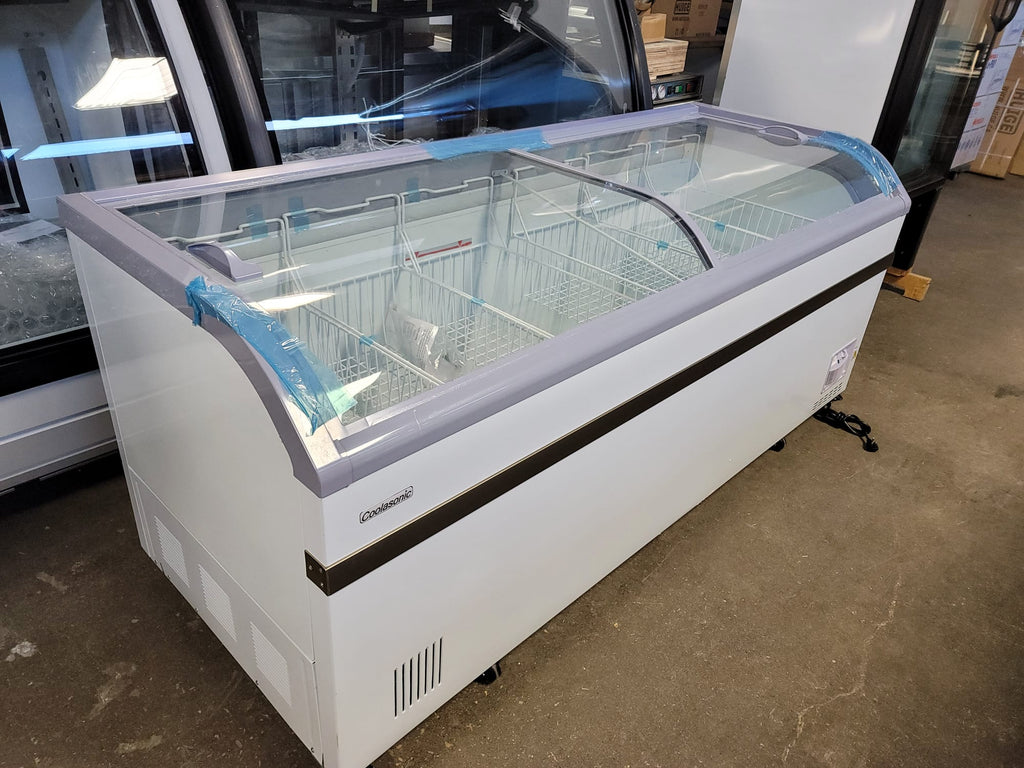 Coolasonic Double Door 79" Display Chest Freezer/Refrigerator – Maple ...